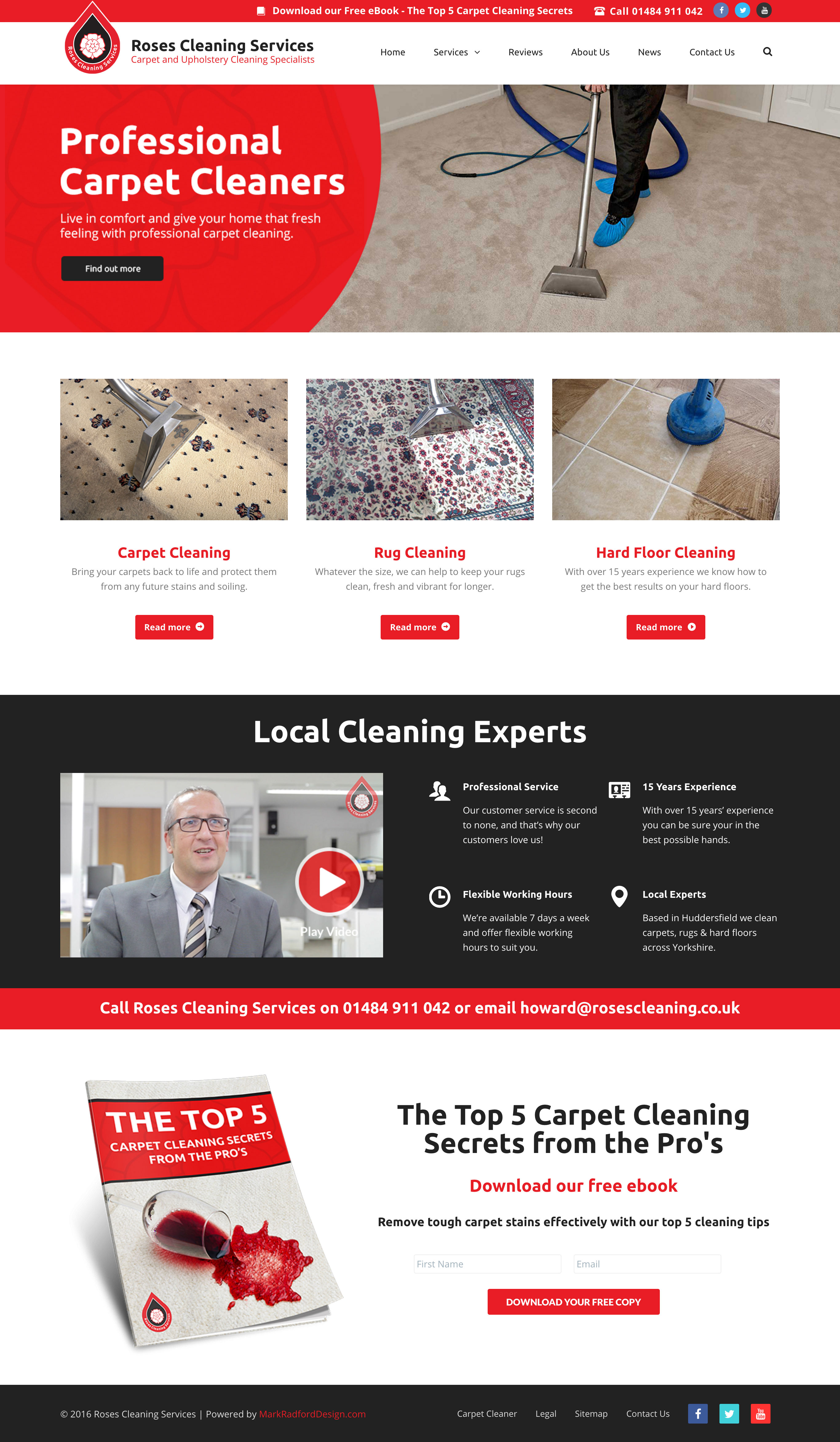 Roses Cleaning Services | Mark Radford Design